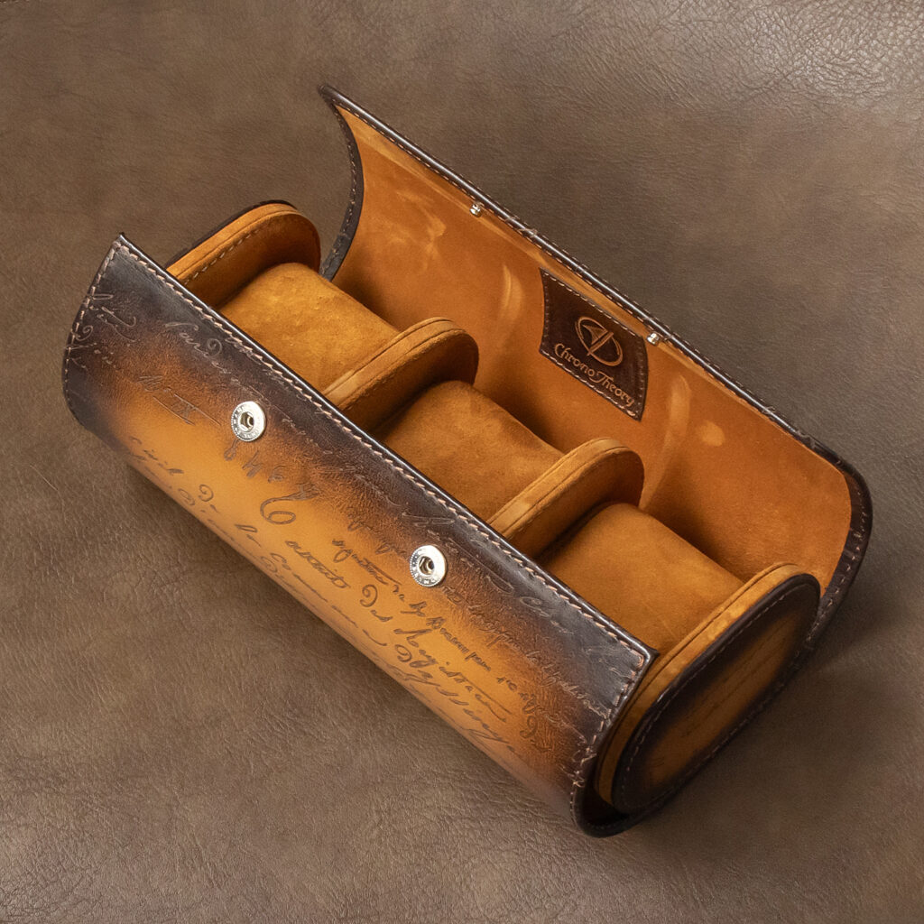 BOSPHORUS LEATHER WATCH ROLL 3 GALATA SCRIPTO PATINA – Chrono Theory ...