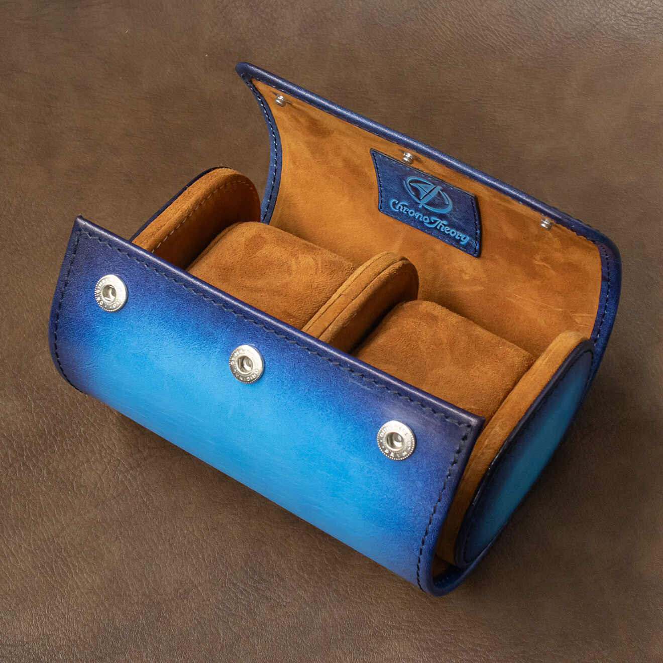 BOSPHORUS LEATHER WATCH ROLL 2 GALATA PATINA SKY BLUE – Chrono Theory ...