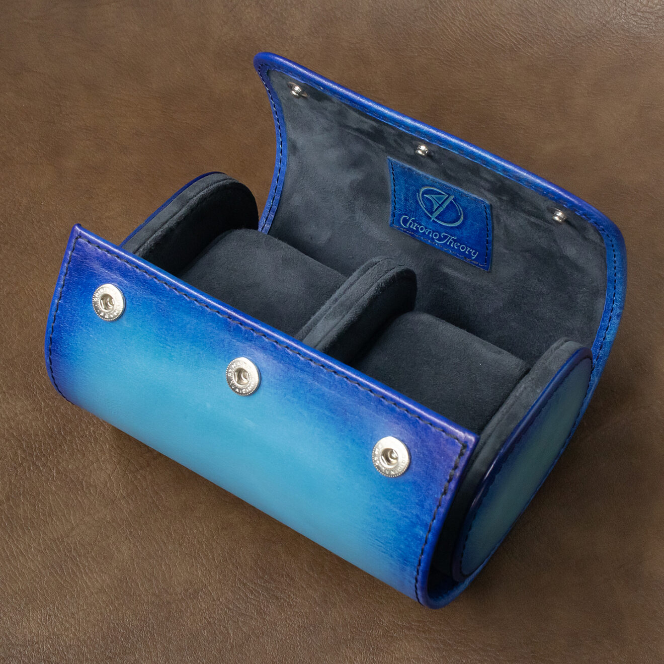 BOSPHORUS LEATHER WATCH ROLL 2 GALATA PATINA SKY BLUE – Chrono Theory ...